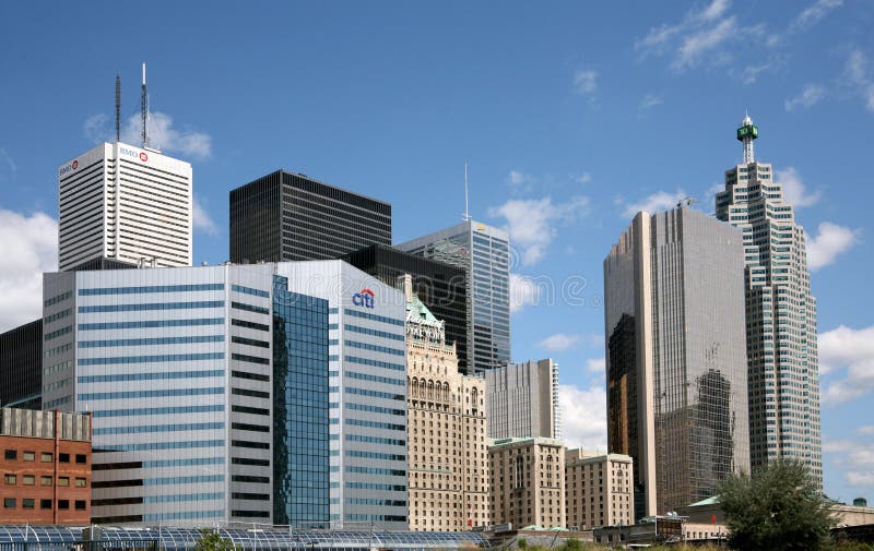 Toronto financial district editorial photography. Image of skyline ...
