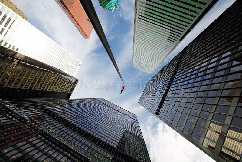 Toronto Financial District Skyline Stock Image - Image of city, looking ...