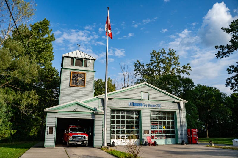 Toronto Fire Station 335 Building on the Toronto Islands. Editorial ...