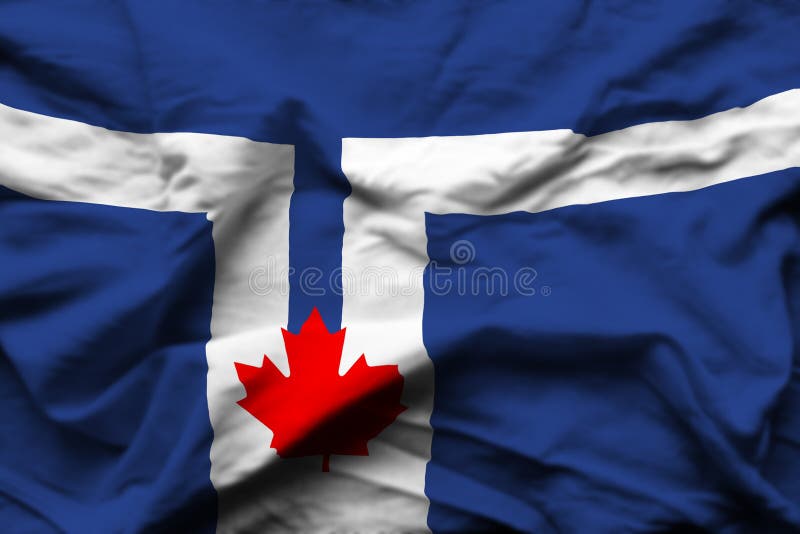 Toronto Flag Realistic Flag Illustration. Stock Illustration ...