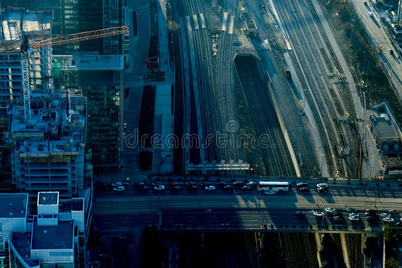 Toronto flyover (Canada) stock photo. Image of road - 362074202