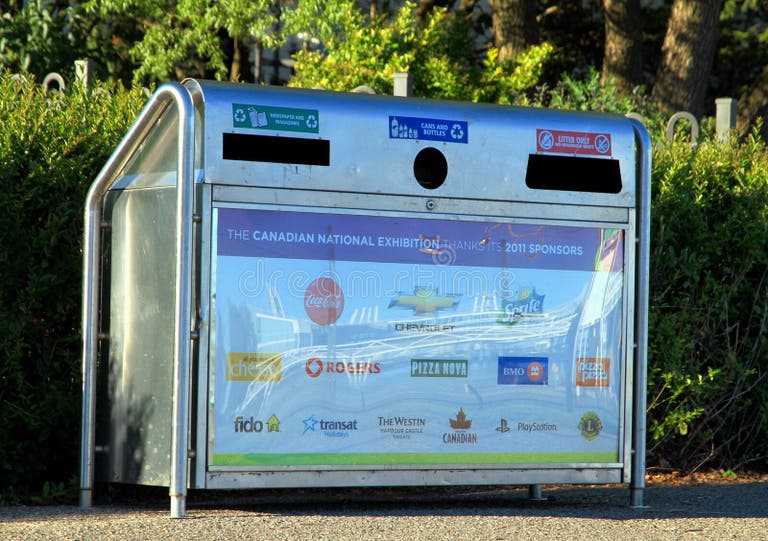 Toronto Garbage and Recycling Bin Editorial Stock Photo - Image of ...