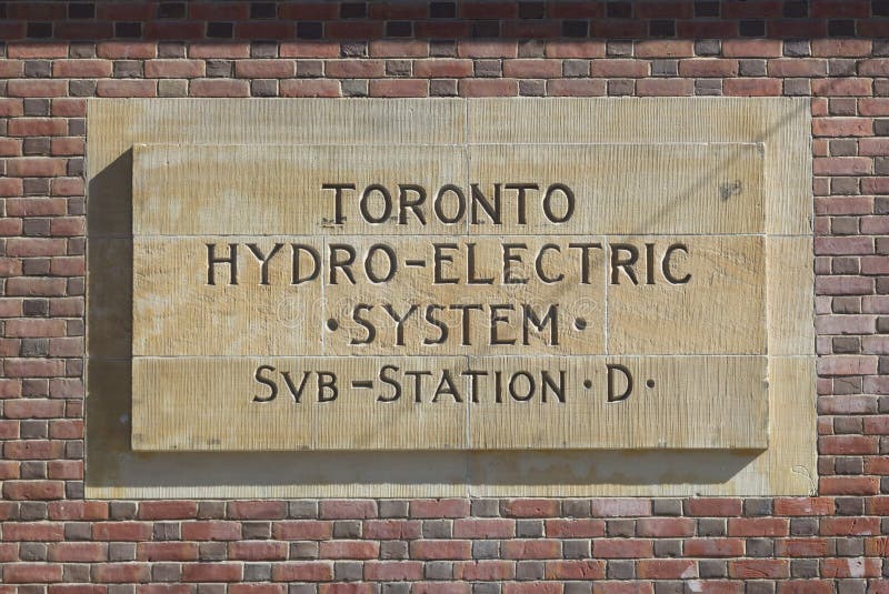 Toronto Hydro sign editorial image. Image of america - 40950800