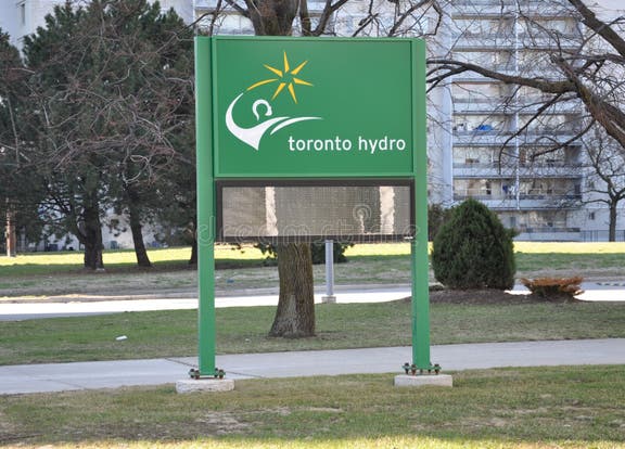 Toronto Hydro sign editorial image. Image of america - 40950800
