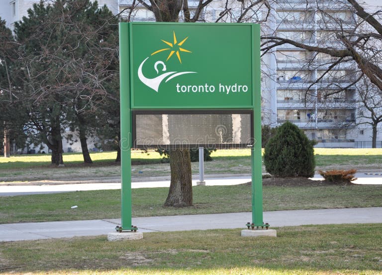 Toronto Hydro sign editorial image. Image of america - 40950800