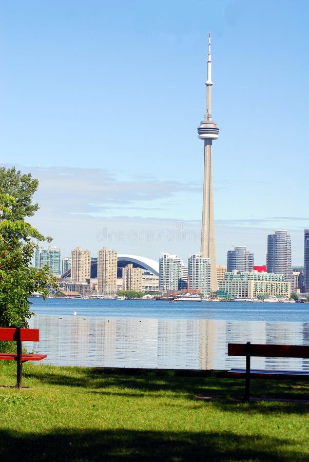 Toronto from the Island stock photo. Image of tower, downtown - 3255184