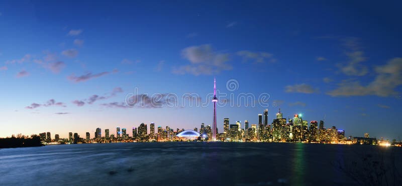 Toronto Island View stock image. Image of nightscape - 93380931
