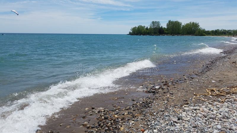 Toronto Beaches Landscape View Stock Image - Image of haze, famous ...