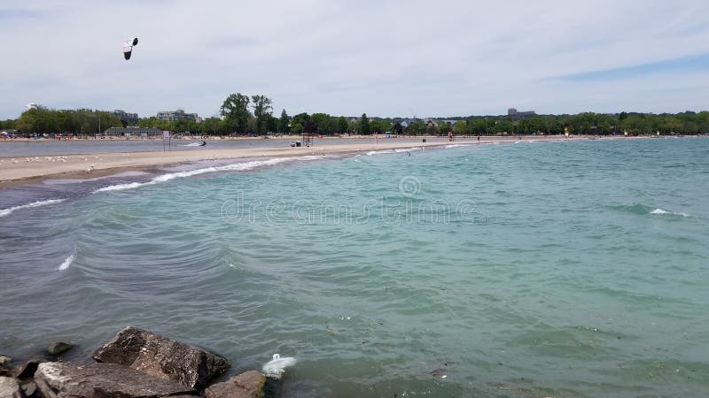 Toronto Beaches Landscape View Stock Image - Image of moisture, mist ...