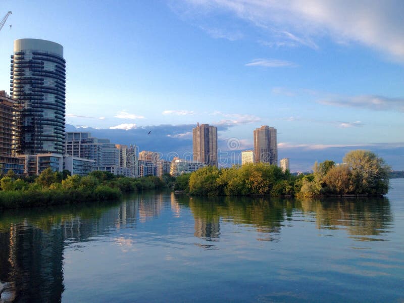 Toronto lake view stock photo. Image of architecture - 97697566