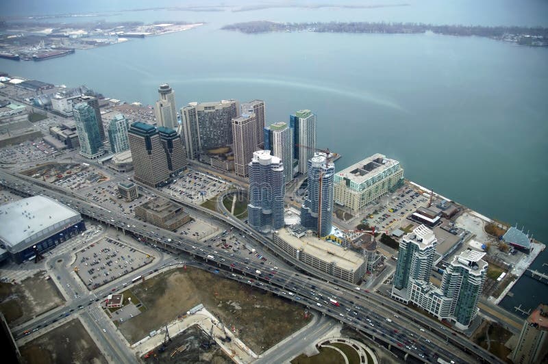 Toronto Lakeshore View stock image. Image of centre, highway - 99933