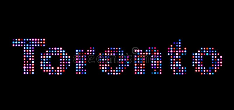 Toronto led text stock illustration. Illustration of international ...