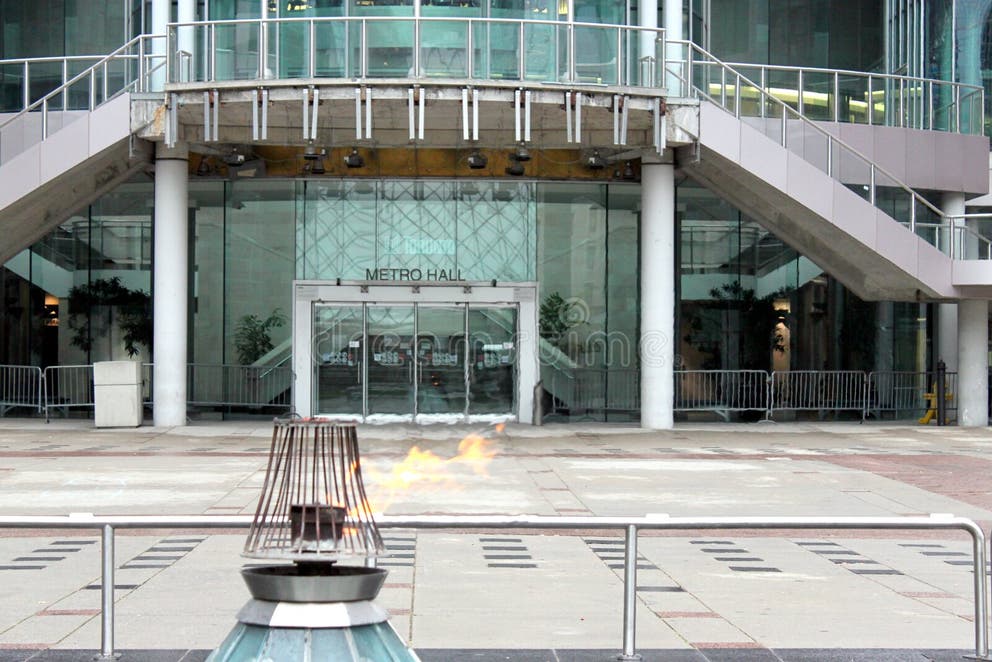 Toronto Metro Hall editorial stock photo. Image of flame - 17893573