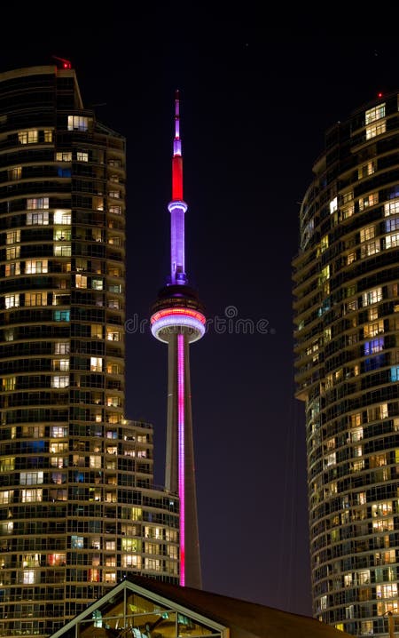 Toronto night editorial stock image. Image of exterior - 6791454