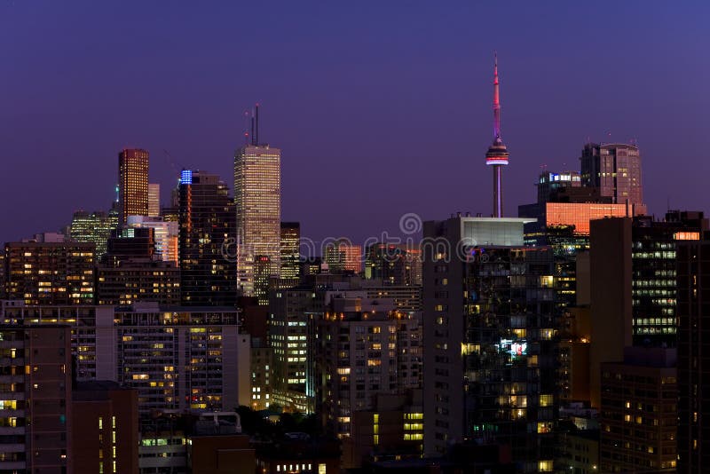 Toronto night stock image. Image of sunset, night, skyline - 8667483