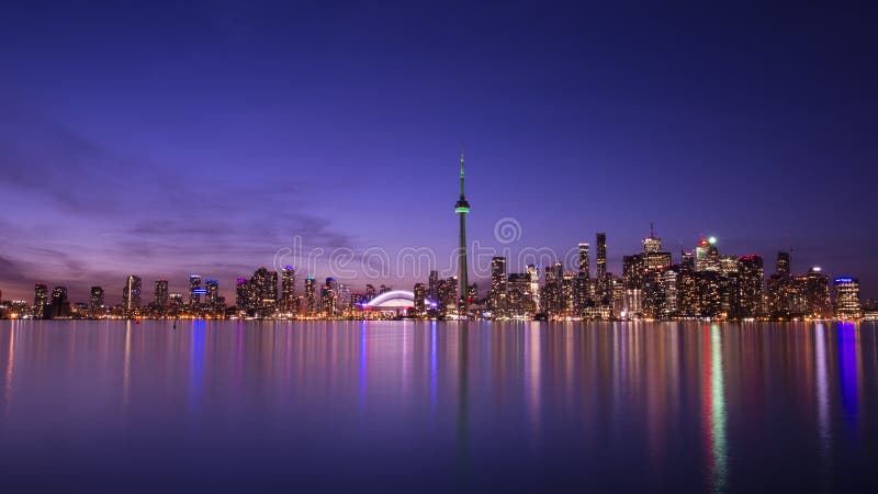 Toronto night editorial stock image. Image of exterior - 6791454