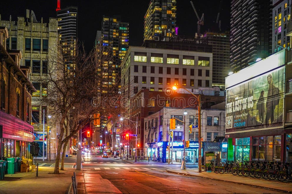 Toronto Night View (Canada) Editorial Image - Image of ontrio, lake ...