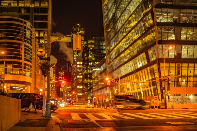 Toronto Night View (Canada) Stock Photo - Image of building, canada ...