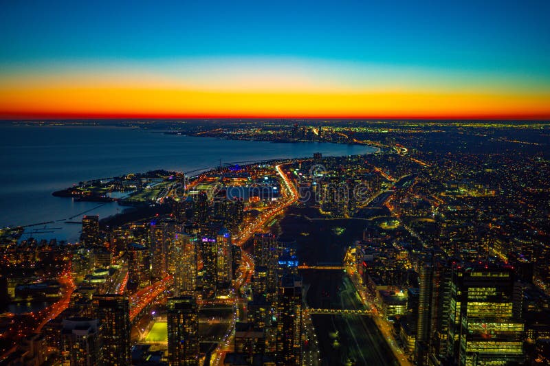 Toronto Night View (Canada) Stock Photo - Image of night, building ...