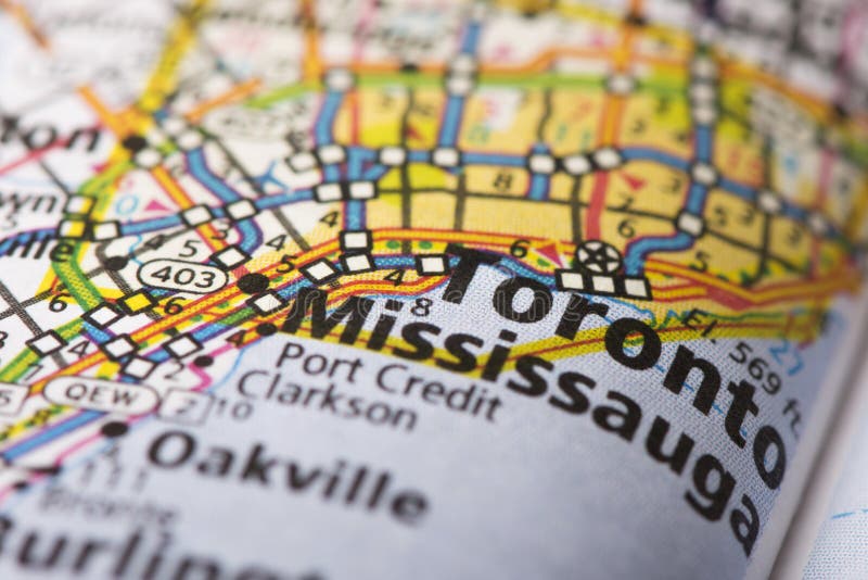 Toronto, Ontário no mapa imagem de stock. Imagem de velho - 87763143