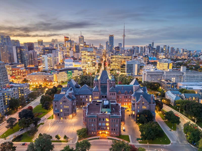 Toronto, Ontario, Canada at Dawn Stock Photo - Image of panorama ...