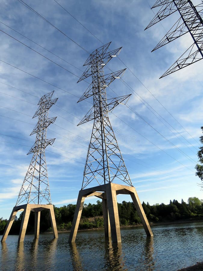 Toronto Power Transmission Towers 2017 Stock Image - Image of ...