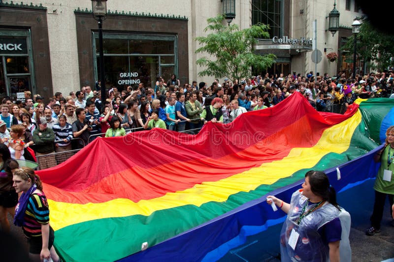 Toronto Pride Parade Flag editorial photo. Image of lesbian - 9957436