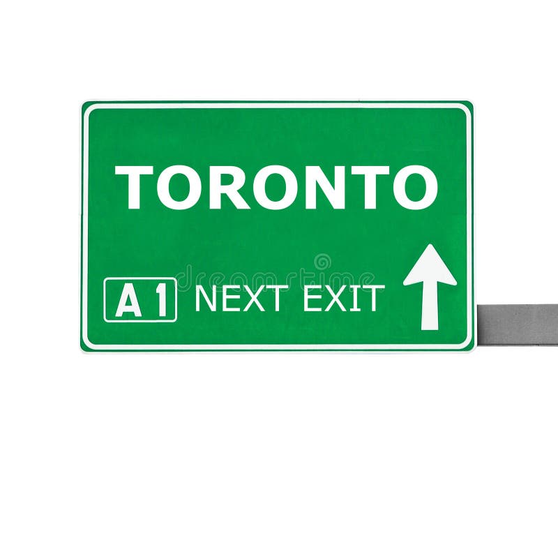 TORONTO Road Sign Isolated on White Stock Photo - Image of billboard ...