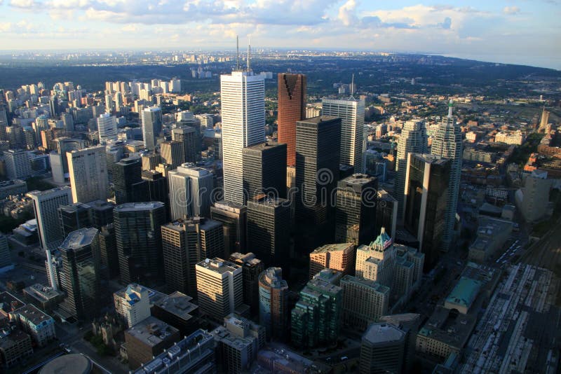 Toronto S Central Business District Stock Image - Image of banks, core ...