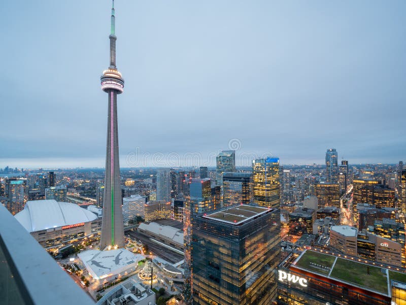 Aerial Morning View of the Toronto Downtown Editorial Stock Image ...