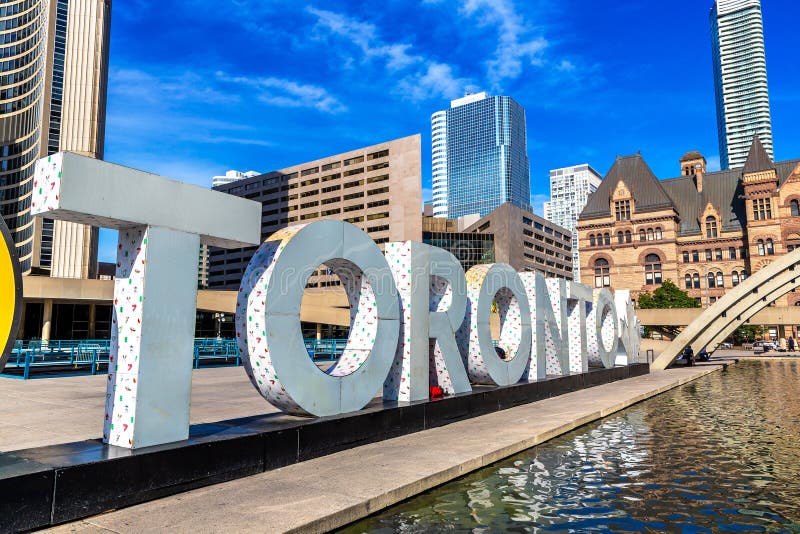 Toronto Sign, Nathan Phillips Square Editorial Stock Image - Image of ...