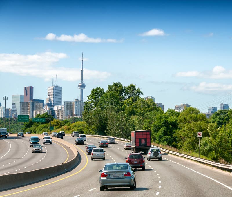 Toronto Skyline As Seen from Interstate Editorial Photo - Image of ...