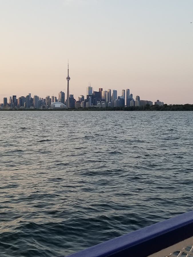 Toronto skyline from boat editorial photo. Image of boat - 226245676