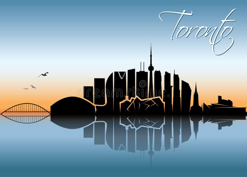 Toronto Skyline Black White Stock Illustrations – 165 Toronto Skyline ...
