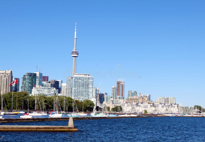 Toronto skyline stock photo. Image of boat, landscape - 35260234
