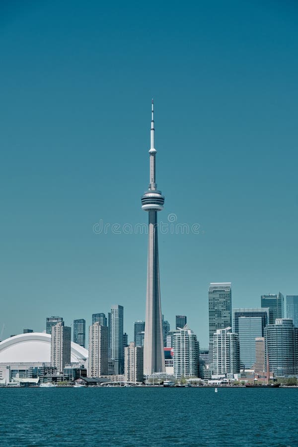 Beautiful toronto skyline editorial stock photo. Image of building ...