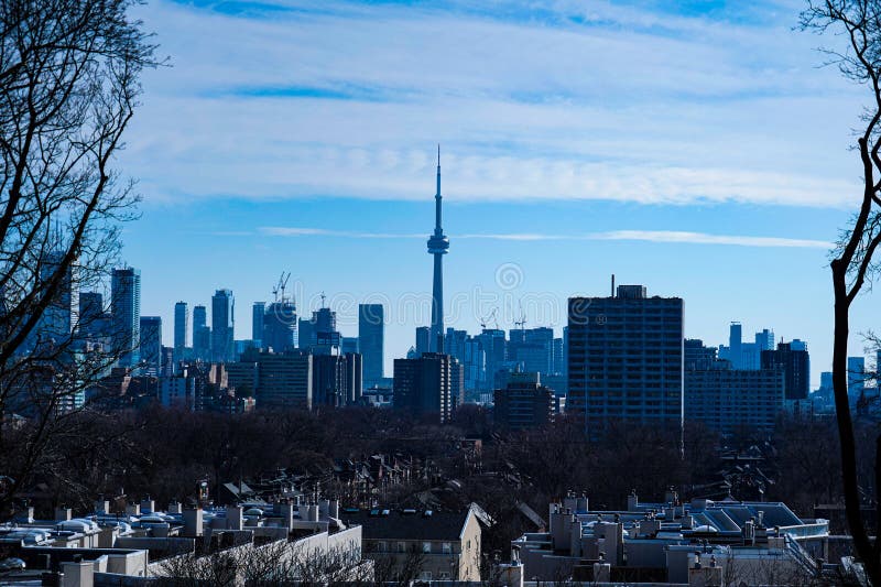 Toronto Skyline and CN Tower Editorial Stock Photo - Image of modern ...