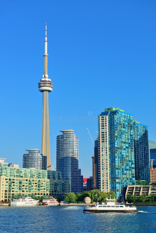 Toronto skyline in the day stock photo. Image of colorful - 32018864