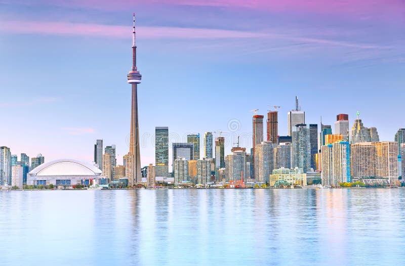 Toronto Skyline in Ontario, Canada. Stock Photo - Image of clear ...
