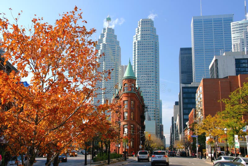Toronto Skyline and Fall Colors Editorial Stock Image - Image of ...