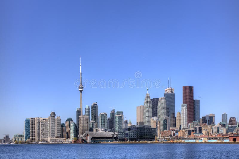 Toronto Skyline on a Fine Sunny Day Editorial Photography - Image of ...