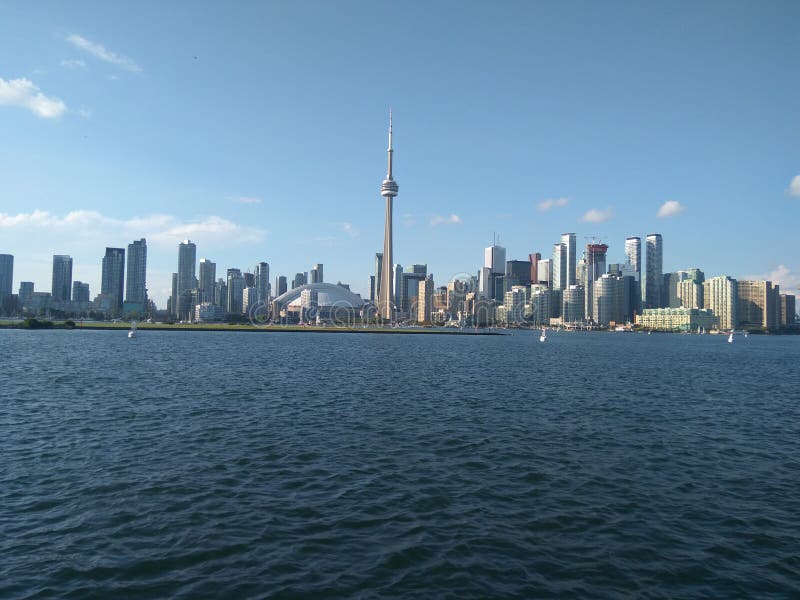 Toronto skyline editorial stock photo. Image of water - 100081878