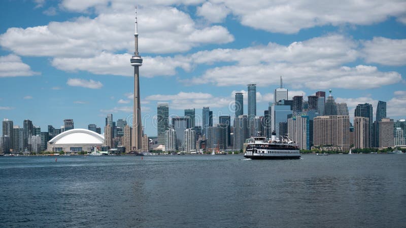 Toronto Skyline and Lake Ontario during Summer, Ontario, Canada Stock ...