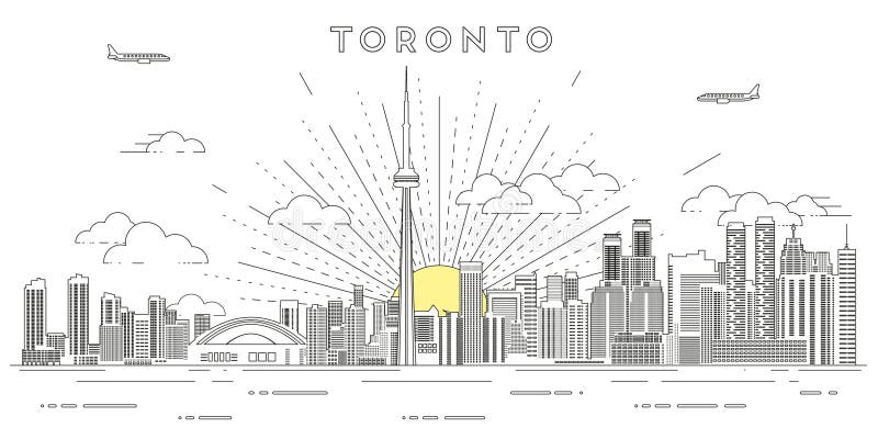 Toronto Skyline Line Art Stock Illustrations – 291 Toronto Skyline Line ...