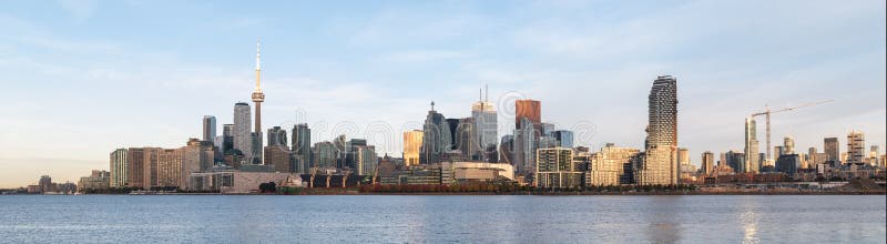 Toronto Skyline at the Morning Editorial Stock Image - Image of ontario ...