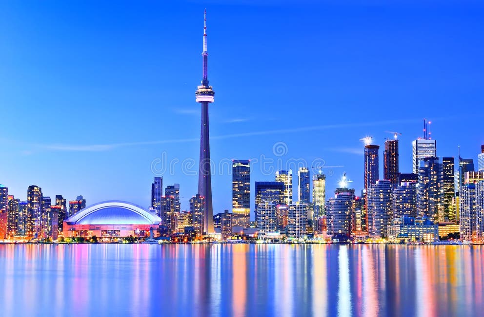 Toronto Skyline in Ontario, Canada. Stock Photo - Image of clear ...