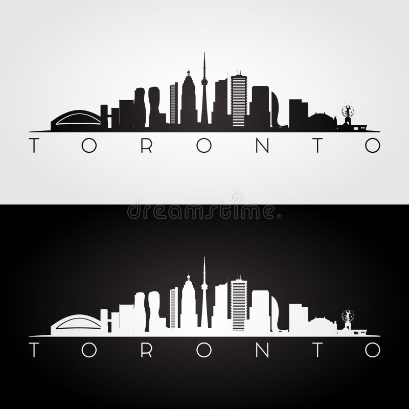 Toronto Skyline Silhouette. Editorial Stock Image - Illustration of ...