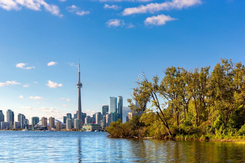 Toronto Skyline in a Sunny Day Stock Photo - Image of outdoor, building ...