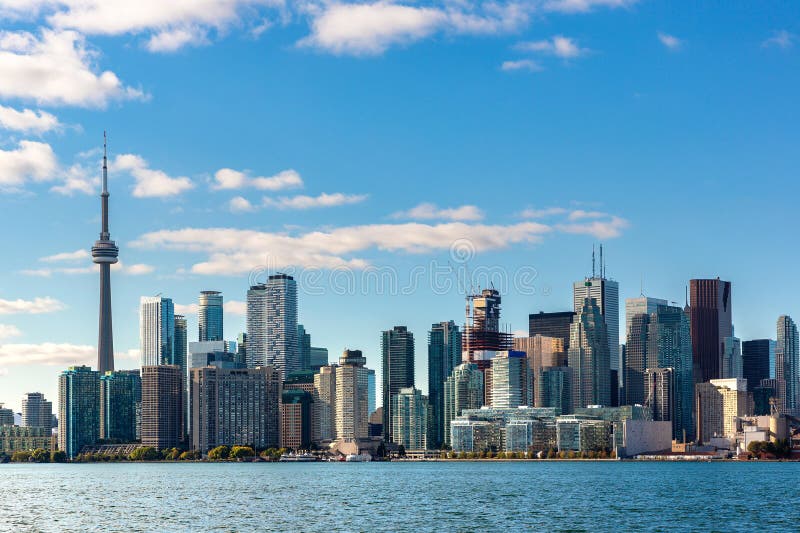 Toronto Skyline at Sunset, Canada Stock Photo - Image of panorama ...
