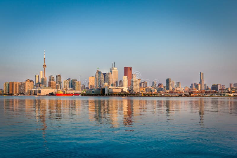 Toronto Skyline at sunrise stock image. Image of toronto - 49665003